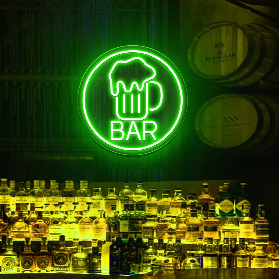 Neon Bar Sign, Cocktail Bar Neon Sign, Beer Neon Signs, Bar Signage,led ...