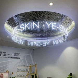 Round Neon Sign|personalized Logo Signage|bar Club Sign|salon Beauty ...