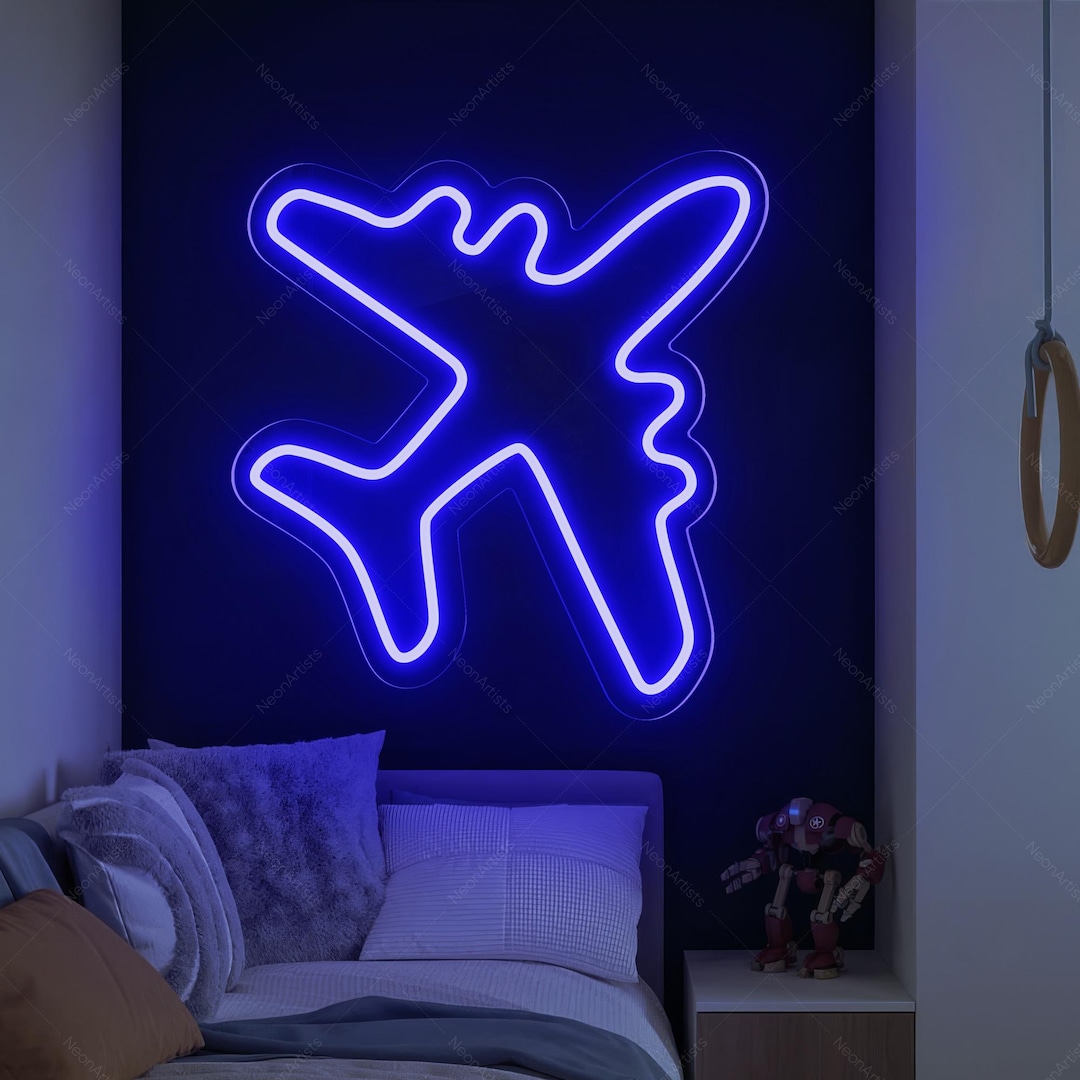 Airplane Neon Sign|decoration Flex Silicone LED Neon Sign|plane Neon ...