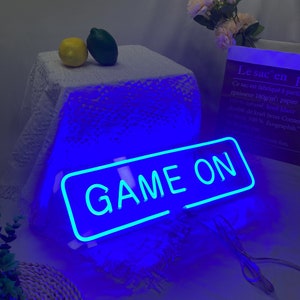 GAME ON Neon Sign Custom Size and Color Neon Lights Decor Game | Etsy