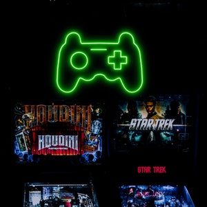 Gamepad LED Neon Lights Signs, Wall Decor Gaming Controller Hanging ...