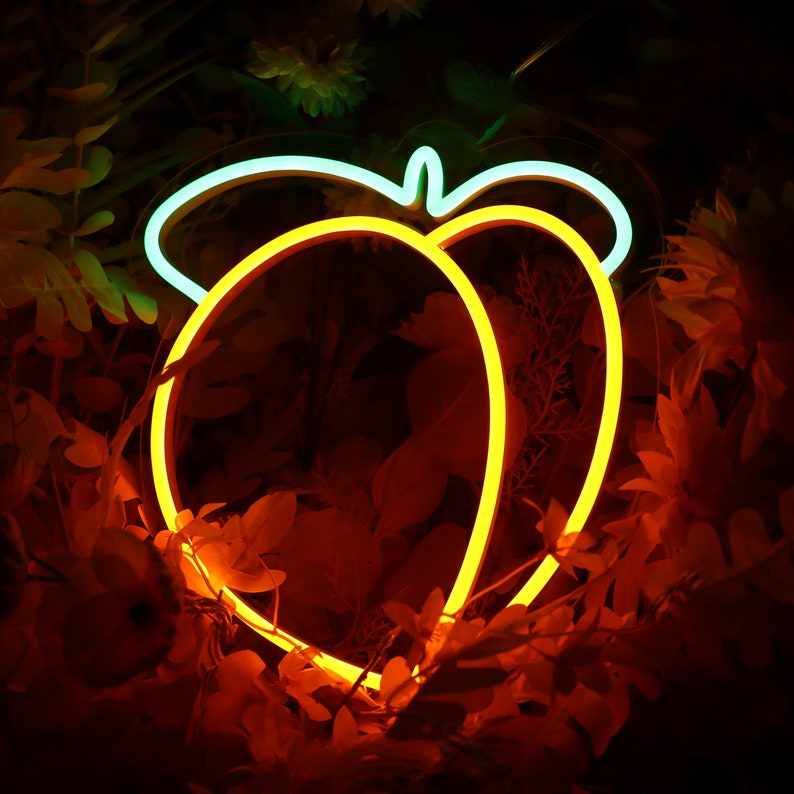 Peach Neon Sign for Wall Decor Peach Decor Fruite Peach Neon - Etsy