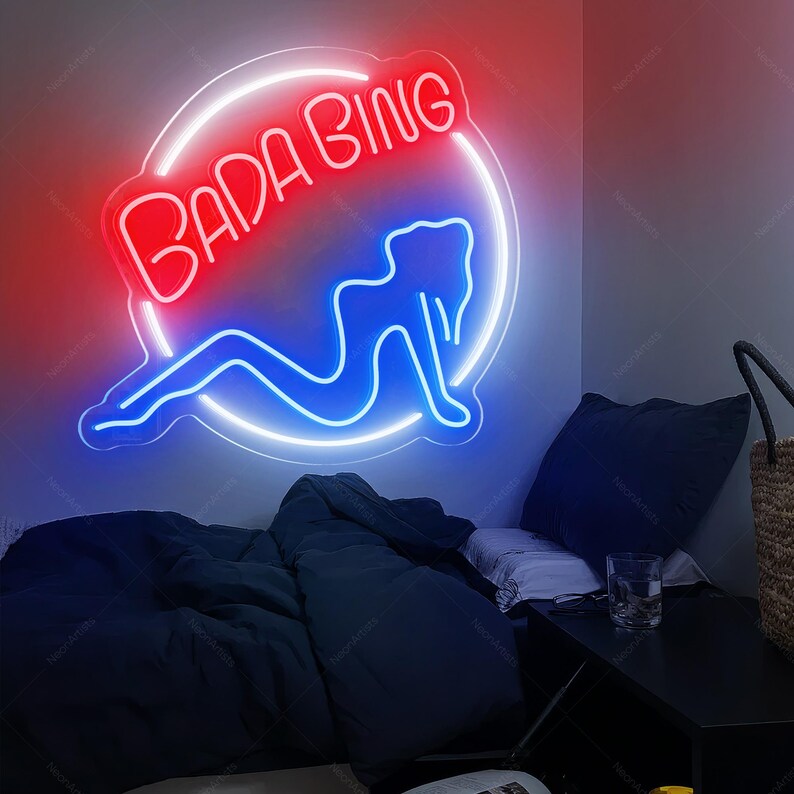 Bada Bing Girl Neon Sign,strip Club Neon Sign, Handmade LED Bar Decor ...