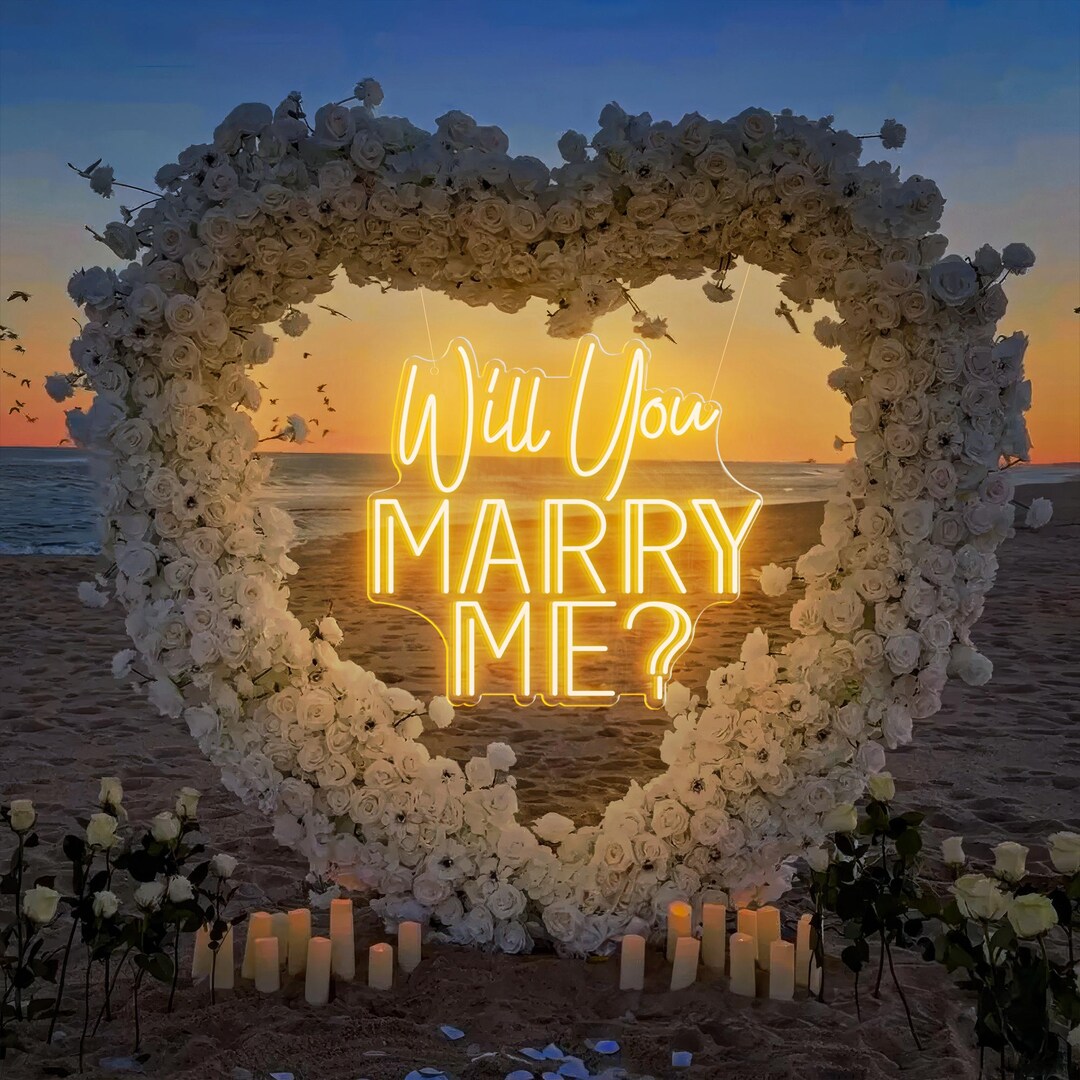 Personalized Wedding Neon Sign,custom Marry Me Neon Sign,will You Marry ...