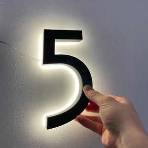 Modern Backlit LED House Number Sign,house Number,number Plates,modern ...