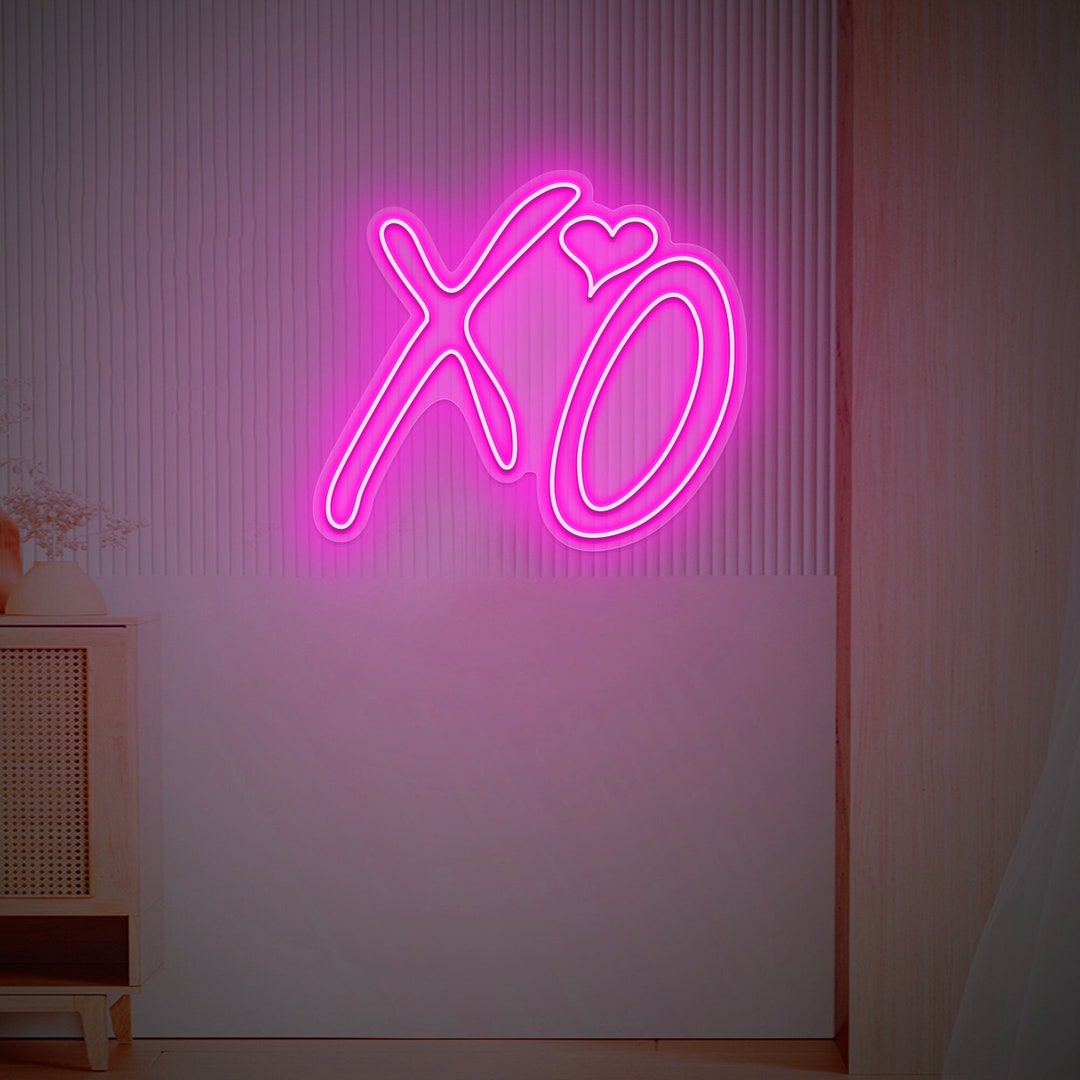 Xo Neon Sign Custom Room Neon Decor Xo Heart Led Neon Sign Neon Light Sign Wall Art Neon