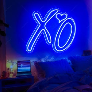 XO Neon Sign, Custom Room Neon Decor, XO Heart Led Neon Sign , Neon ...