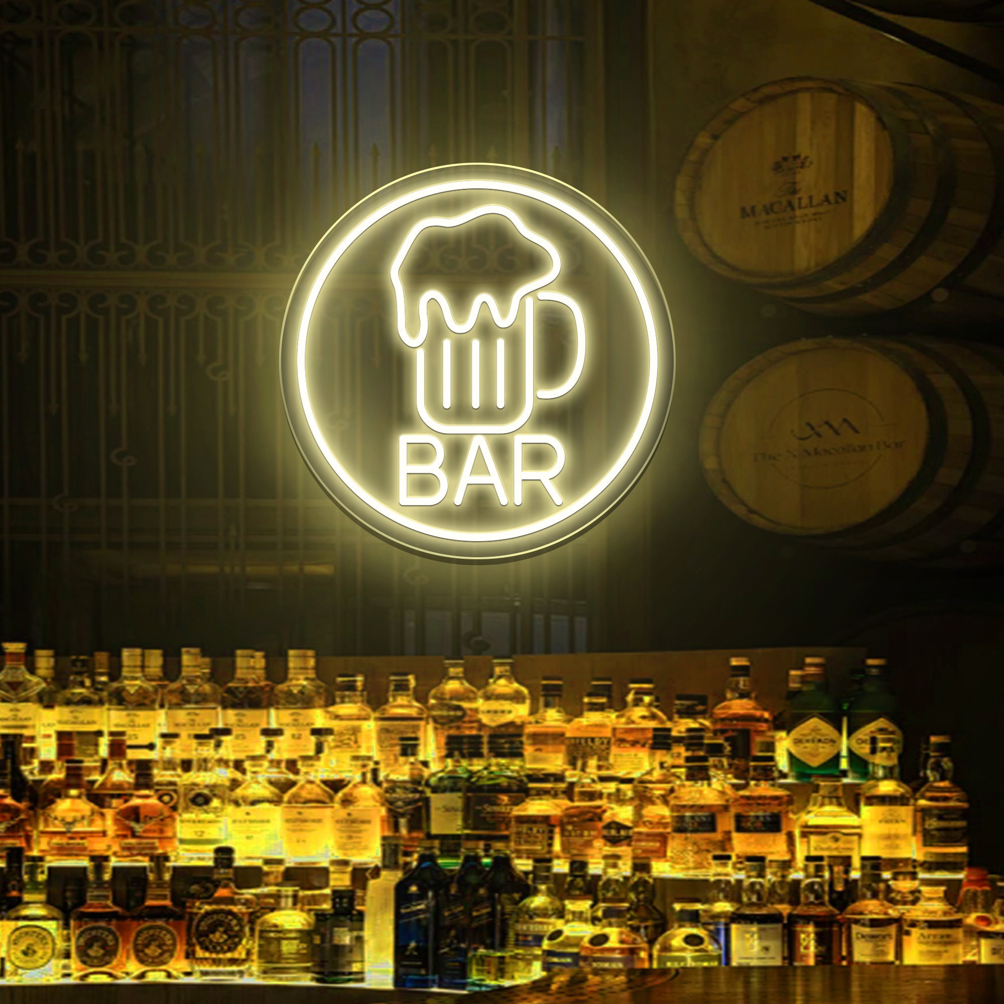 Neon Bar Sign, Cocktail Bar Neon Sign, Beer Neon Signs, Bar Signage,led ...