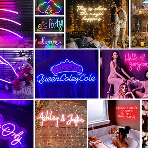 Fly Me to the Moon Neon Sign Personlized Led Neon Sign for Bachelor ...