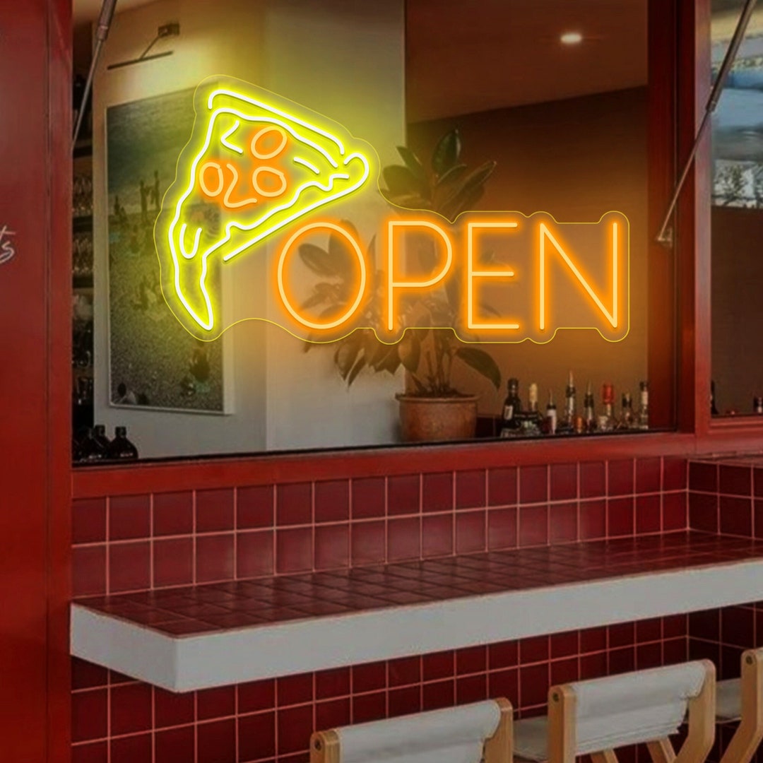 Pizza Open Neon Sign,restaurant Neon Sign,open Pizza Neon Sign,kitchen ...