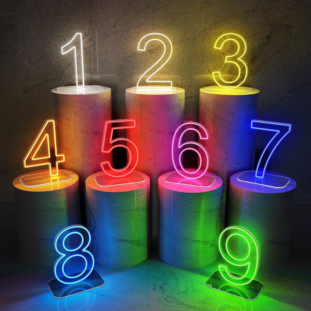 Light up Numbers,number Neon Sign for Birthday Party Decor,birthday ...