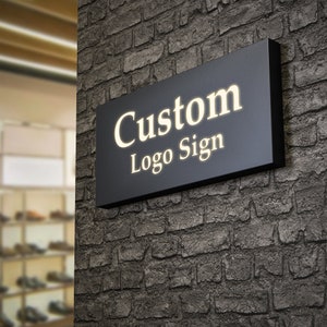 Light Box Sign,business Logo Signage, Custom Metal Sign,led Signage ...