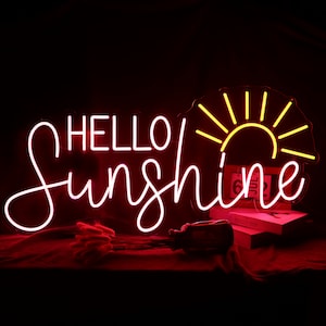 Hello Sunshine Neon Sign,led Light Sign,neon Sign Bedroom,home Decor ...