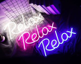 Just Relax Neon Sign - Etsy