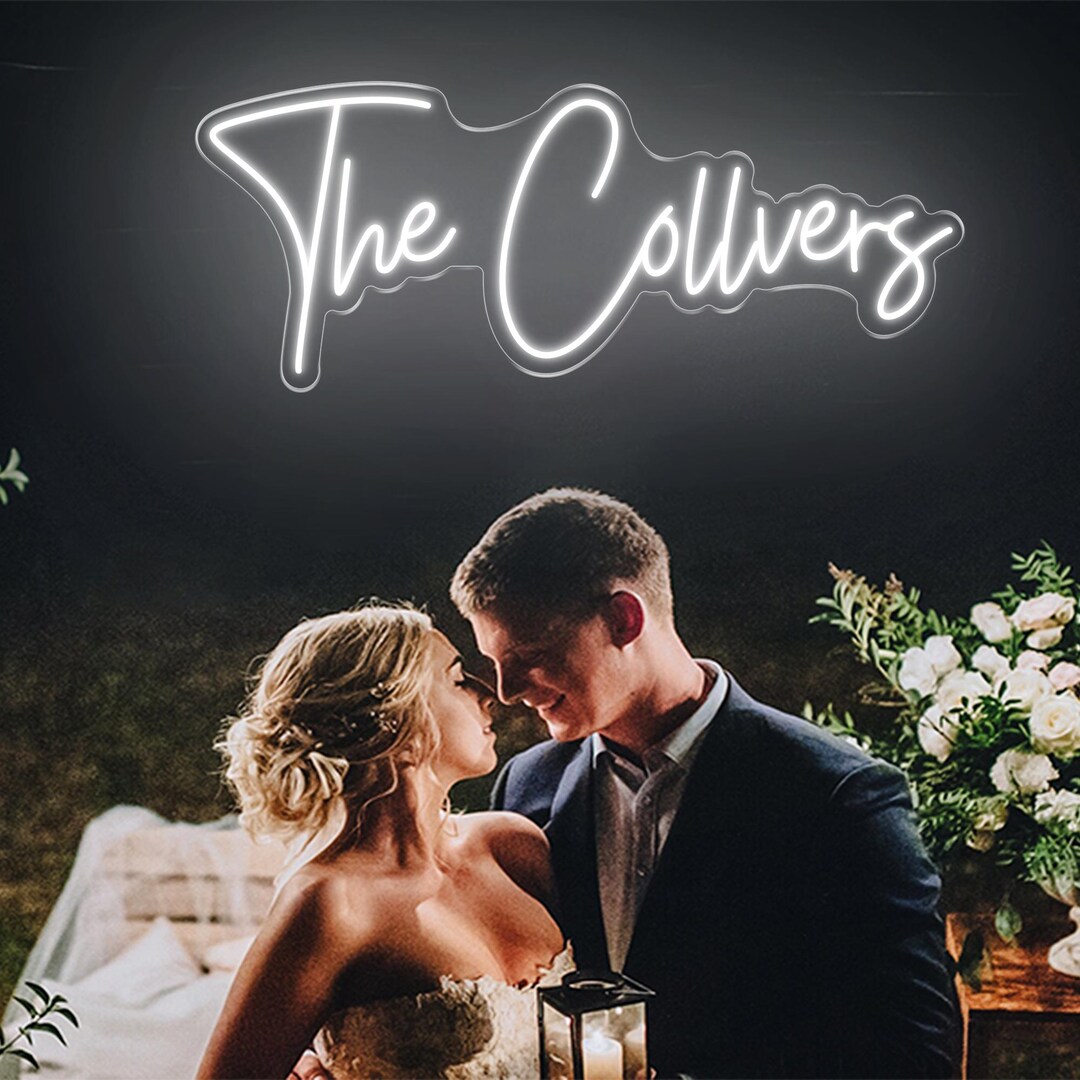 Custom Neon Sign Last Name Neon Signs wedding Neon Sign event Decor ...
