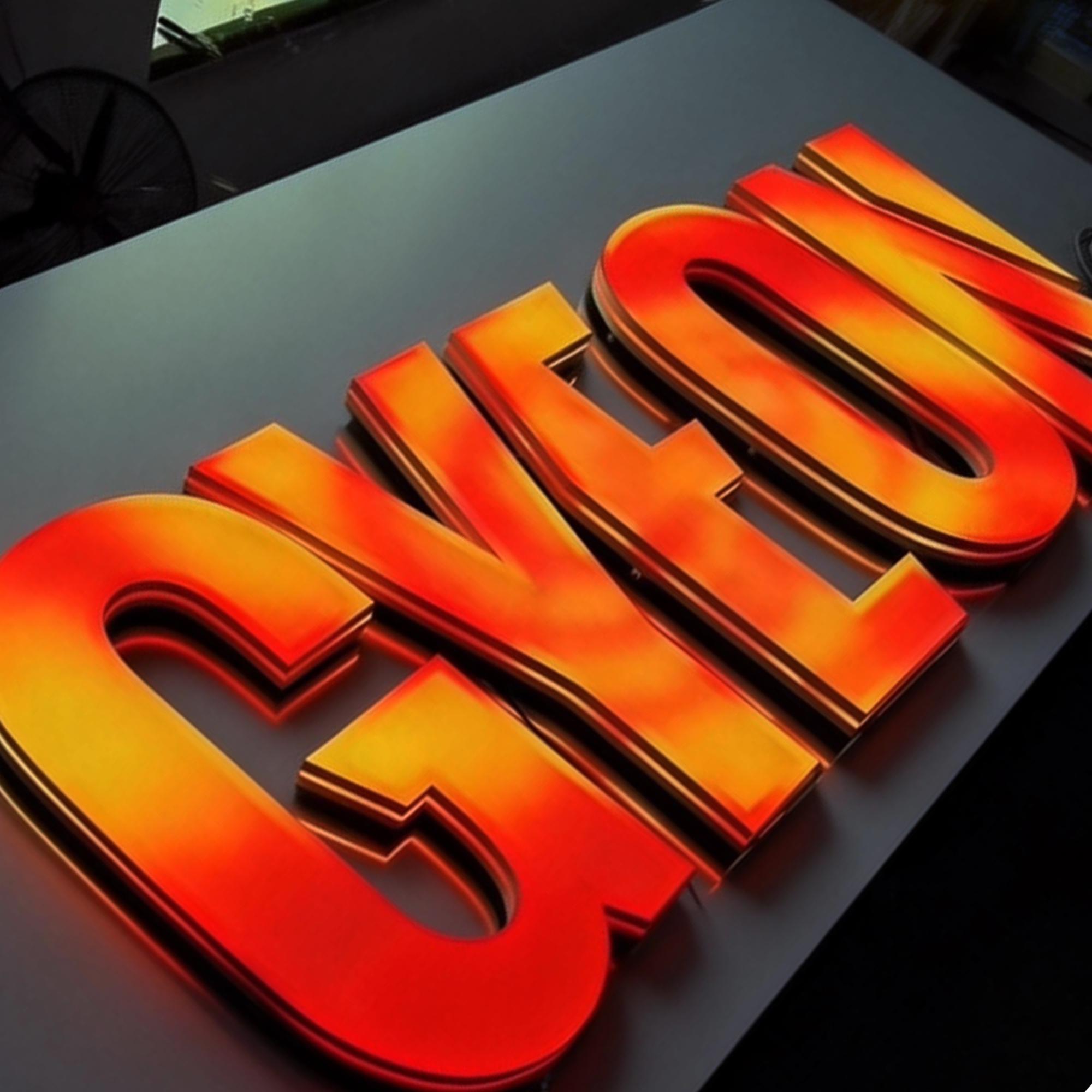 Custom 3D Channel Letter Sign, Illuminated Business LED Sign, Bar ...
