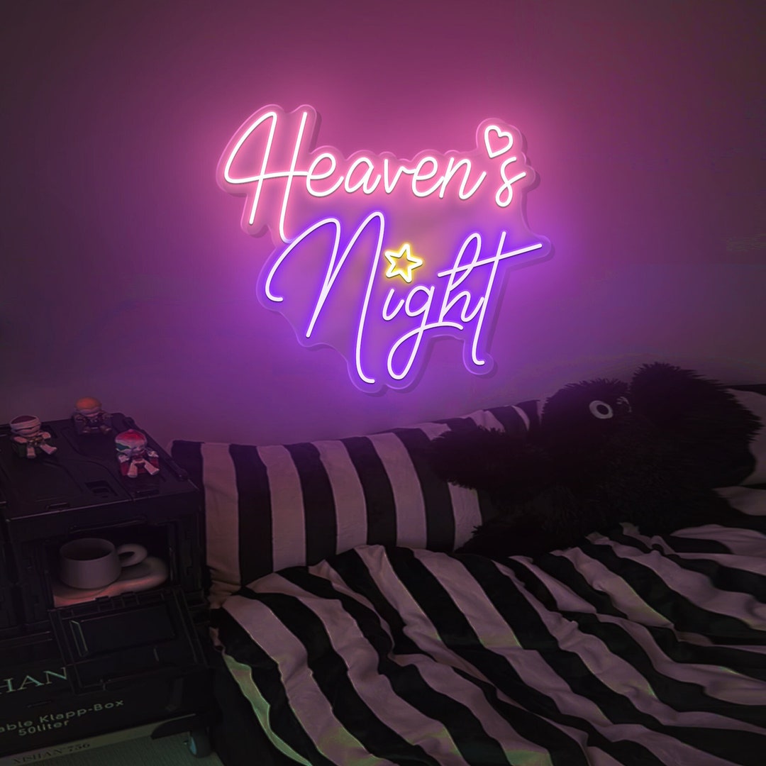 Heaven's Night Neon Sign Custom Neon Lights Sign Wedding Neon Sign LED ...