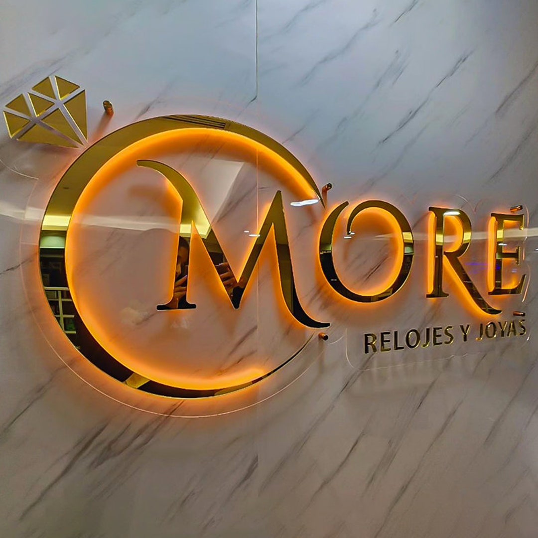 Custom Backlit Sign,3d Logo Sign, Metal Signs,laser Cut Sign,3d Acrylic ...