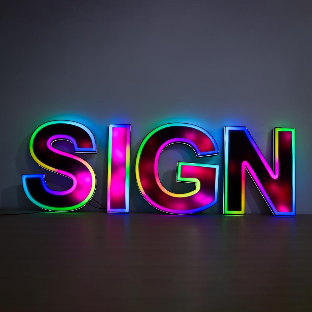 Custom Led Sign,smoke Shop Sign, LED Channel Letters,front Illuminated ...