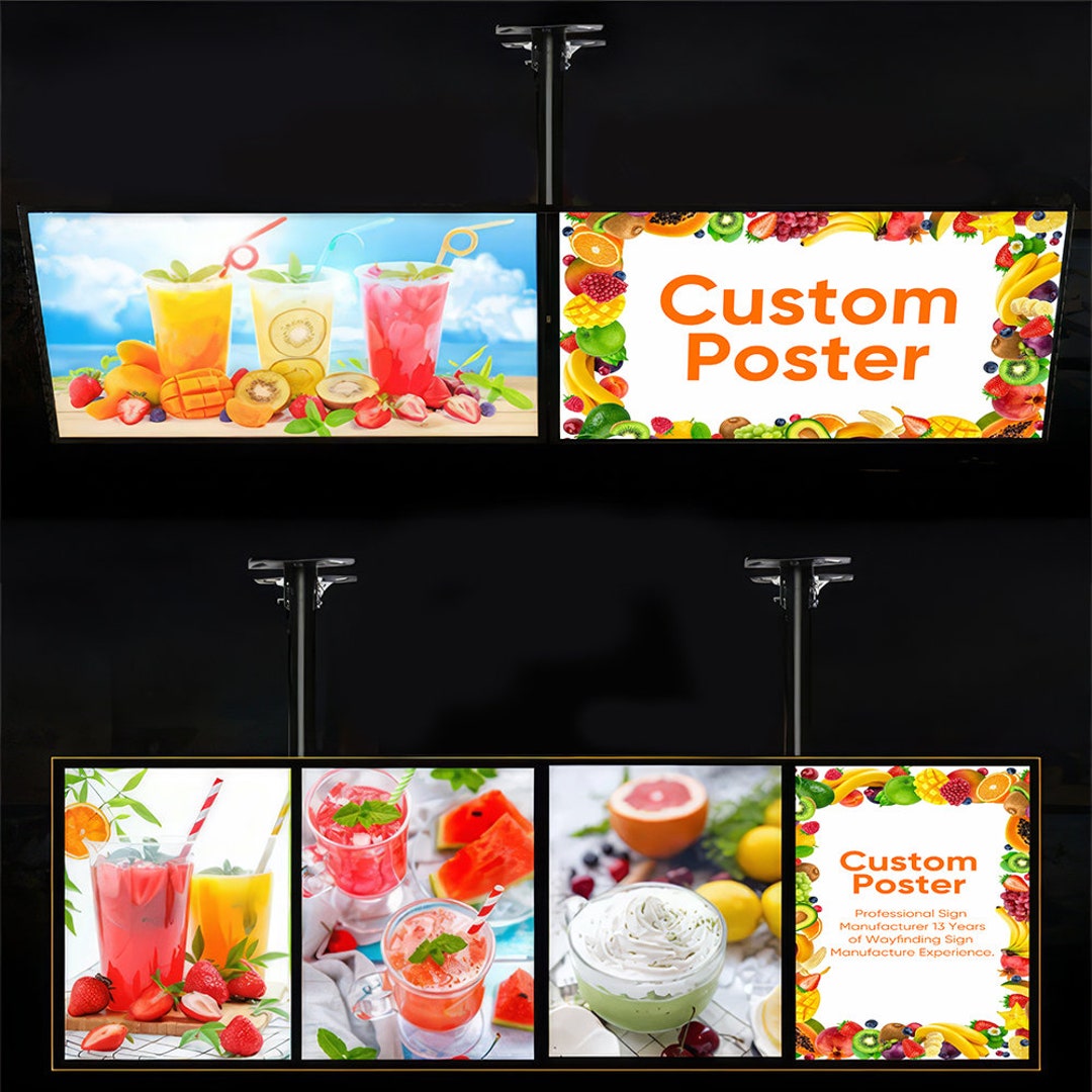 A1 A2 A3 A4 LED Snap Frame Light Box, Restaurant Menu Light Box,advertising LED Light Box ...