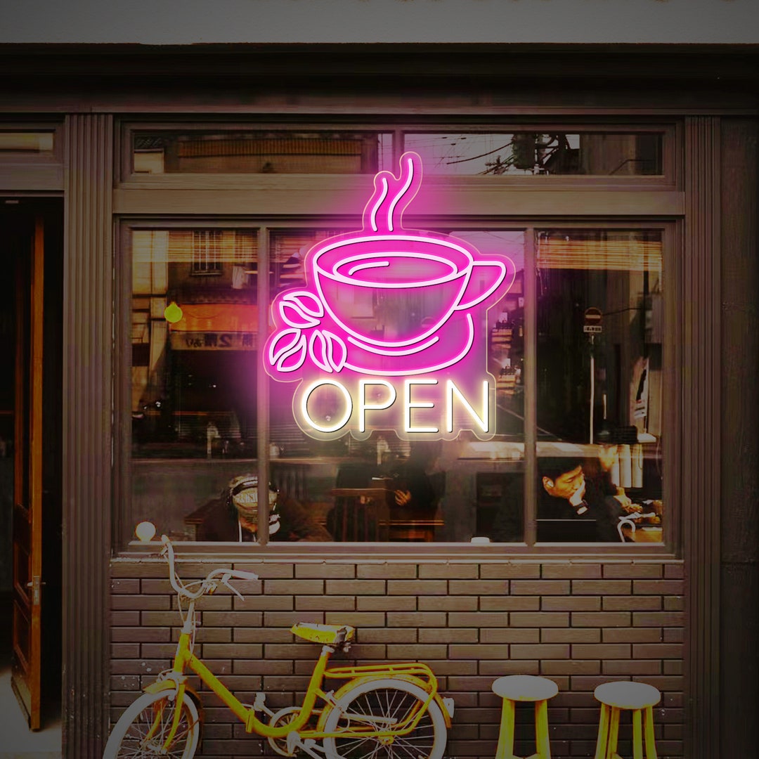 Coffee Open Neon Sign,custom Coffee Bar Sign,neon Coffee Sign,cafe Bar ...