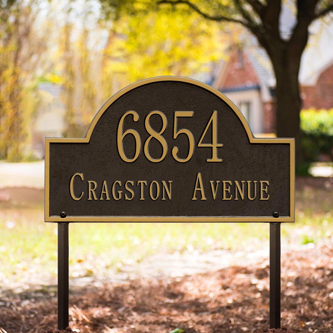 Personalized Cast Metal Address Plaque,metal Address Sign, Address ...