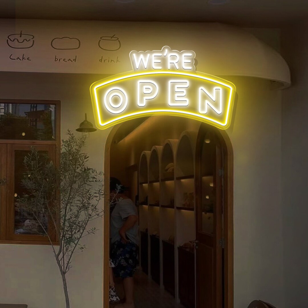 WE'RE OPEN Neon Sign / Open Wall Art / Custom Led Neon - Etsy Singapore