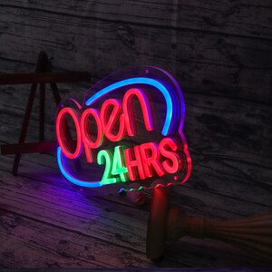 OPEN Sign Neon Wall Decor Modern Led Product Adjustable - Etsy