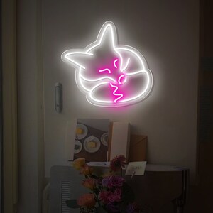 Fox Neon Sign / Sleeping Fox Light up Sign / Fox Led Light / Animal ...