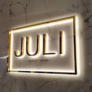 Luxe Backlit Sign,beauty Salon Sign,custom Salon Sign, LED Sign for ...