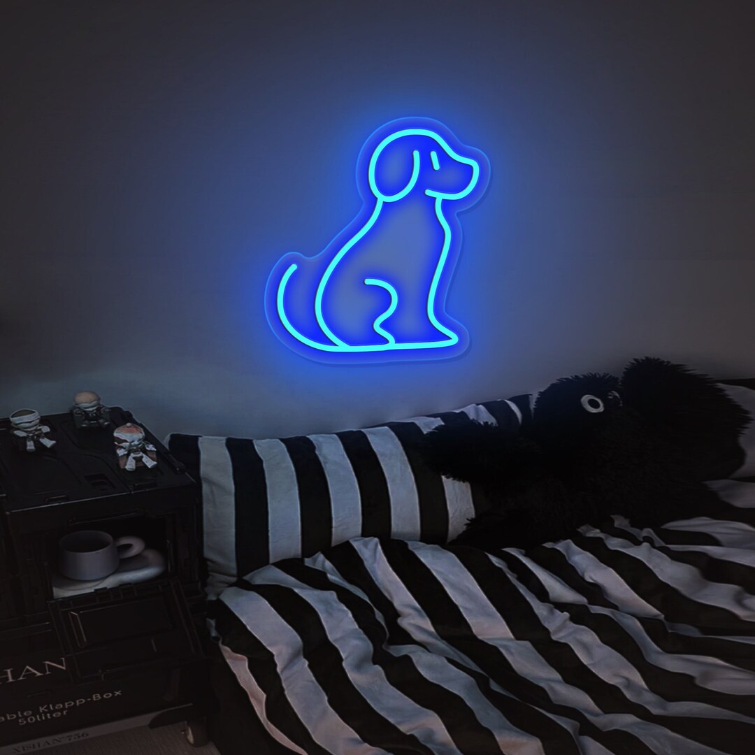 Dog Led Neon Sign/ Lovely Puppy Custom Made Neon Light/ Home Decor ...