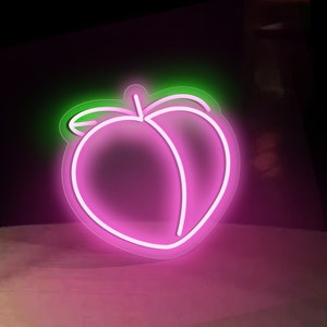 Peach Neon Sign, for Wall Decor, Peach Light Decor, Fruite Peach Neon ...