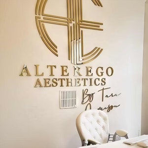 Laser Cut Logo Sign,brushed Metal Logo Sign,custom Business Logo Sign ...