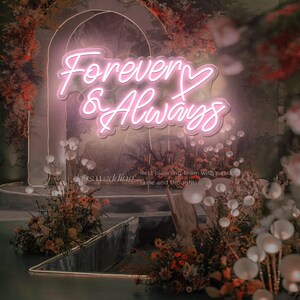 Custom Name Neon Sign Forever & Always Custom Neon Sign Wedding Gifts ...