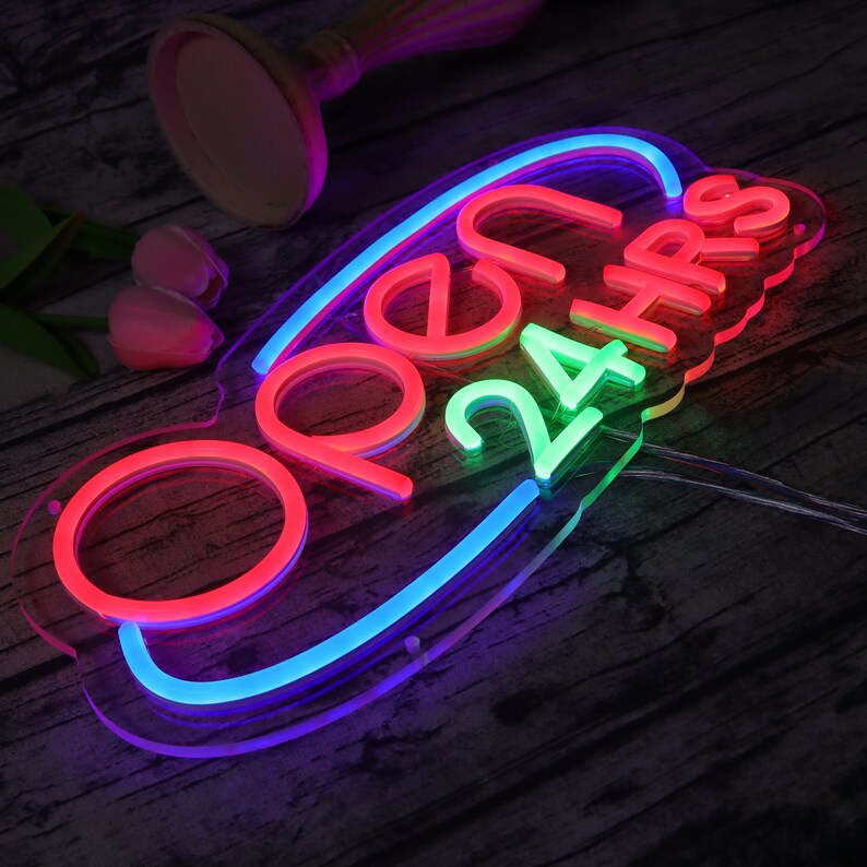 OPEN Sign Neon Wall Decor Modern Led Product Adjustable - Etsy