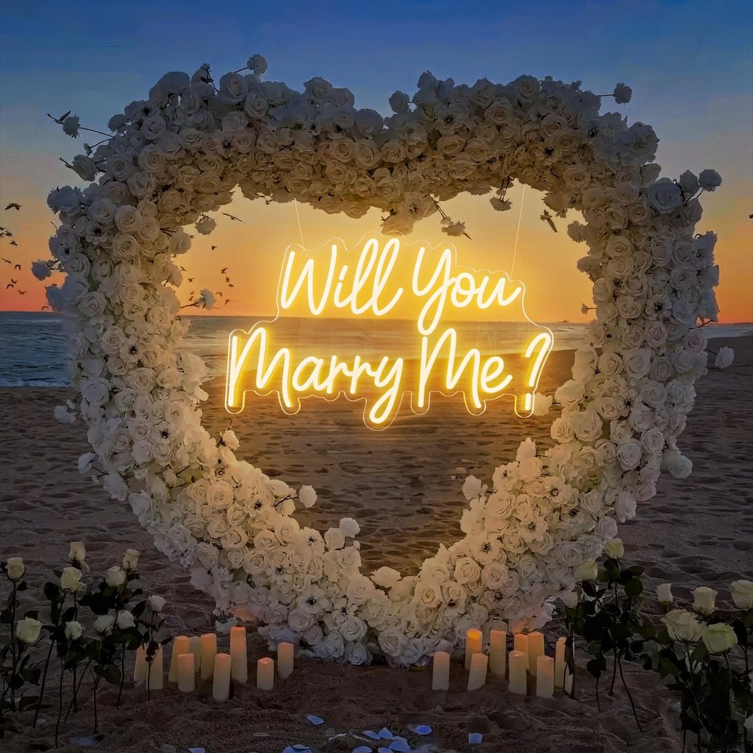 Will You Marry Me Neon Sign,personalized Neon Sign Custom,valentines ...