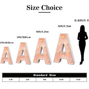 Marquee Letters 3ft/4ft/5ft Large Letter Sign,marquee Sign, Light up ...