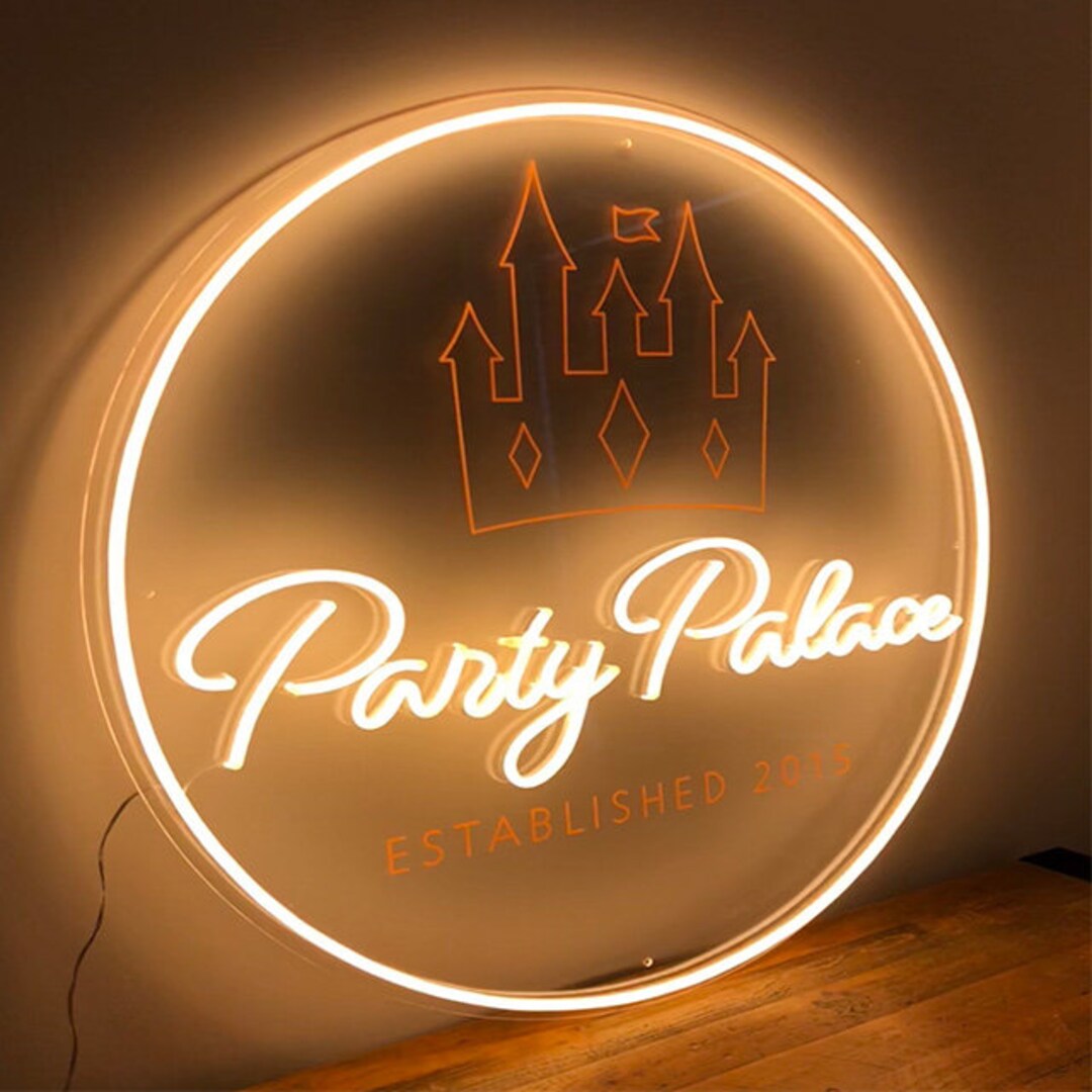 Custom Circle Neon Sign,round Neon Sign,business Sign,wall Logo Sign ...