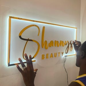 Beauty Salon Sign,custom Backlit Sign,3d Logo Sign, Metal Signs,laser ...