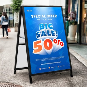 Advertising Boards Poster Stands,a-frame Sign Stand, A Stand Sign Board ...