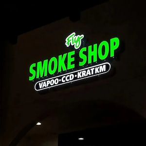 Custom Led Sign,smoke Shop Sign, LED Channel Letters,front Illuminated ...