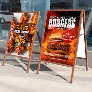 Advertising Boards Poster Stands,a-frame Sign Stand, A Stand Sign Board ...