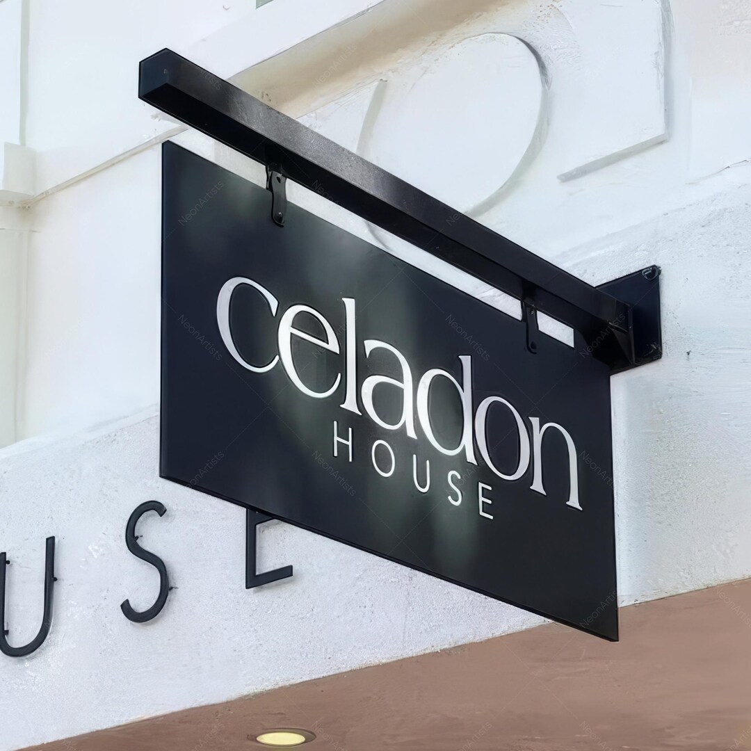 Custom Hanging Sign,round Blade Sign, Business Signage,double Sided ...