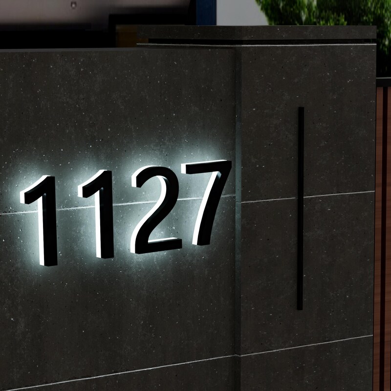 Light up Address Numbers - Etsy