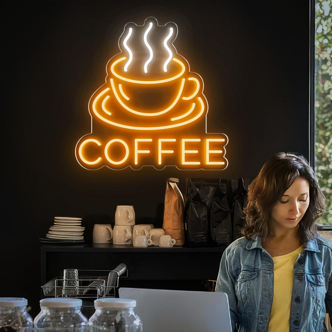 Coffee Neon Sign, Coffee Led Sign, Coffee Neon Light, Coffee Cup Neon ...