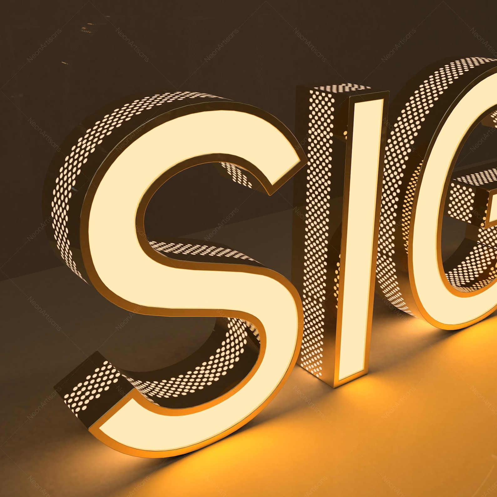Gold Logo Sign for Business Luxury Letter Sign,3d Logo Sign,led Channel ...