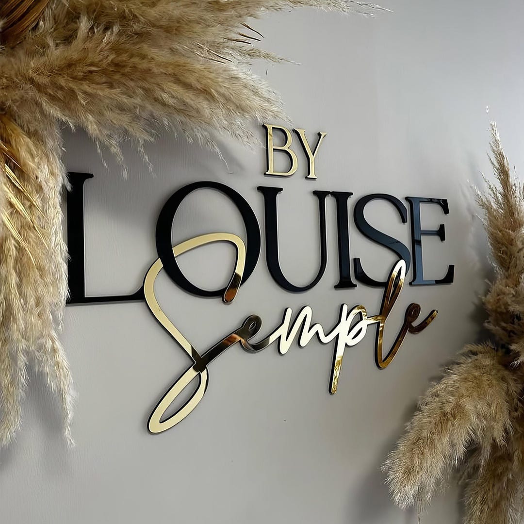 Laser Cut Logo Sign,brushed Metal Logo Sign,custom Business Logo Sign ...