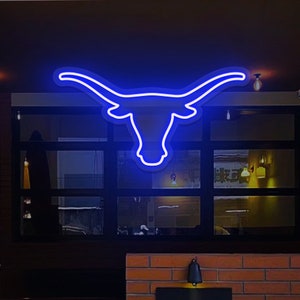 Longhorn Bull Neon Signbull Head Led Neonlonghorn Head Skull Light Sign ...