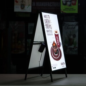 Custom Led Restaurant Menu Light Box,floor-standing Display Vertical ...