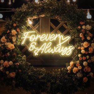 Custom Name Neon Sign | Forever & Always Custom Neon Sign | Wedding ...
